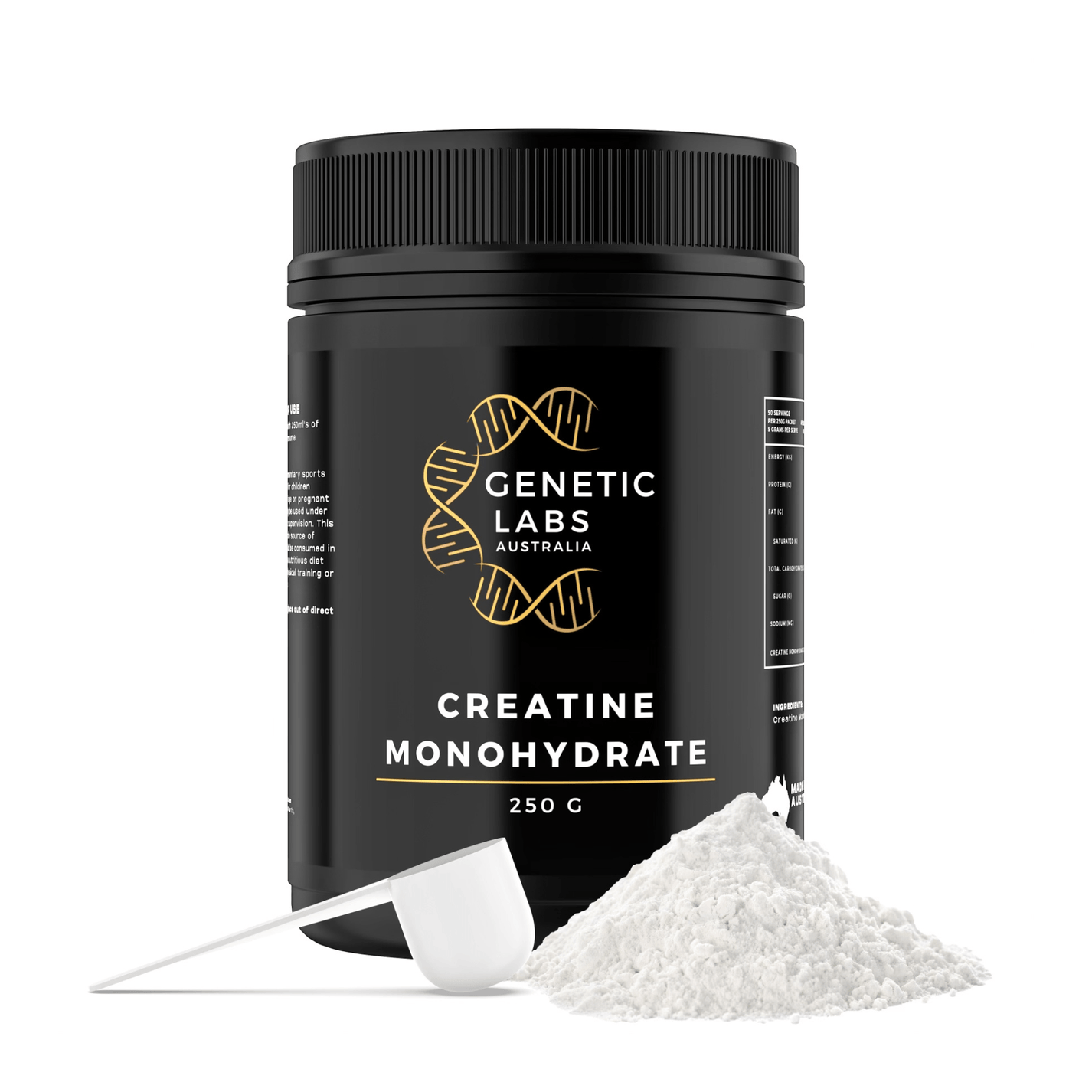 Australian Creatine Monohydrate Powder 250g | Genetic Labs Australia